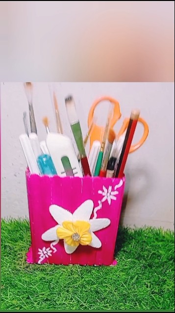 🥰😍diy easy pen holder using waste material #rky art and craft # ...