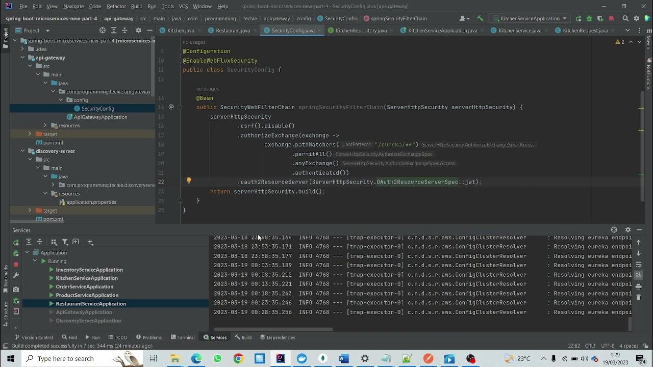 FTGO Microservice Spring Boot with Access Token - YouTube
