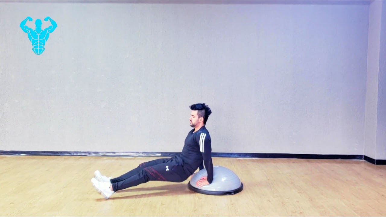 TRICEPS DIPS - BOSU BALL - YouTube