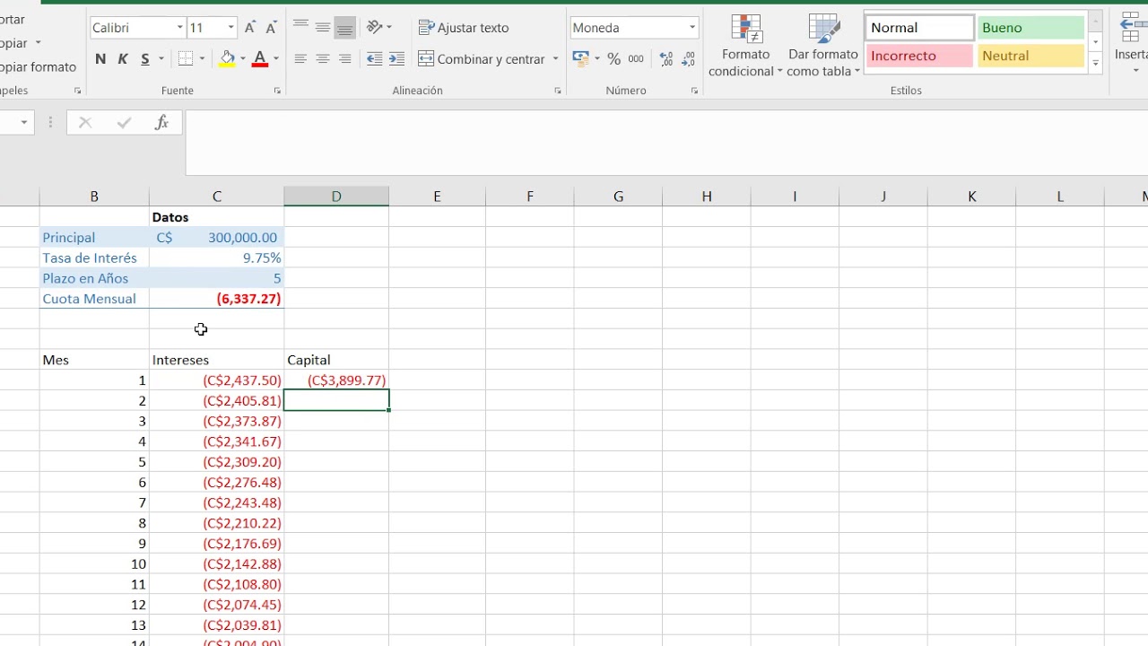 Funcion Pagoprin en Microsoft Excel - YouTube