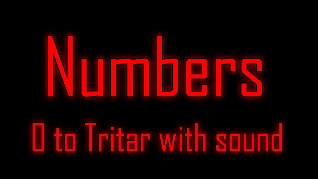 Numbers 0 to Tritar with sound - YouTube