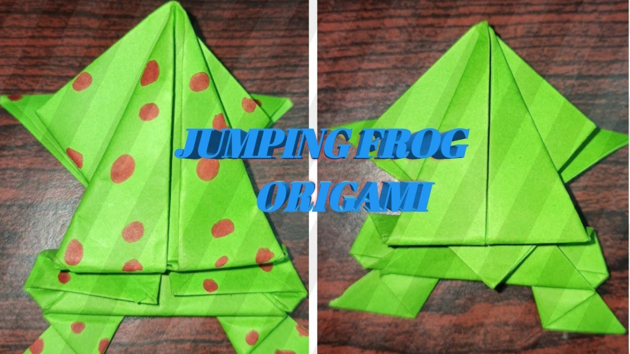 How to make easy Origami jumping frog - YouTube
