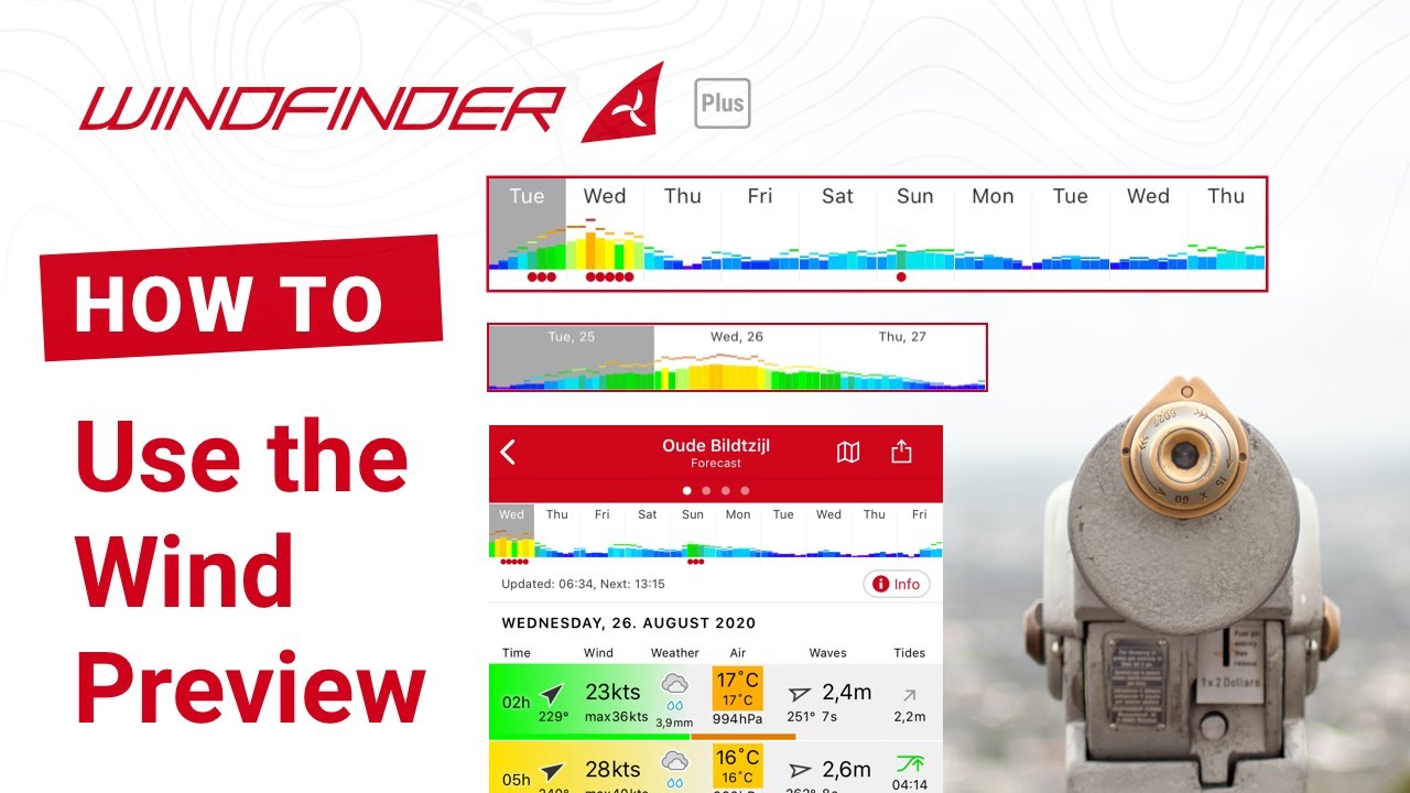 Use the Wind Preview | HowTo | Windfinder App Plus - YouTube