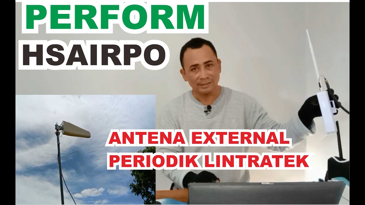 Hsairpo dengan antena external periodik lintratek - YouTube