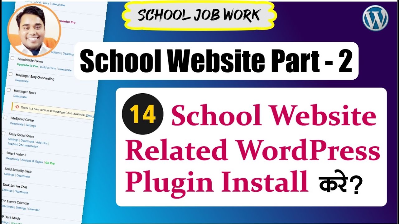 14 School related wordpress plugin install & activate | How to create school website part 2 ...