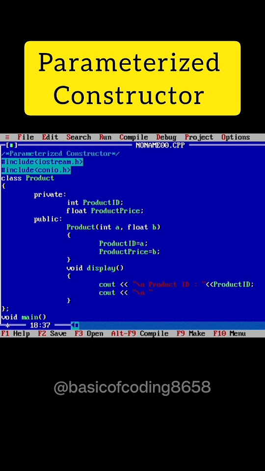 #40 Parameterized Constructor in CPP ॥ Constructor #basicofcoding#cpp#constructor#shorts#coding ...