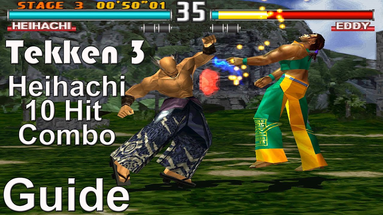 Tekken 3 - Heihachi Mishima All 10 Hit Combo Guide 4K 60FPS - YouTube