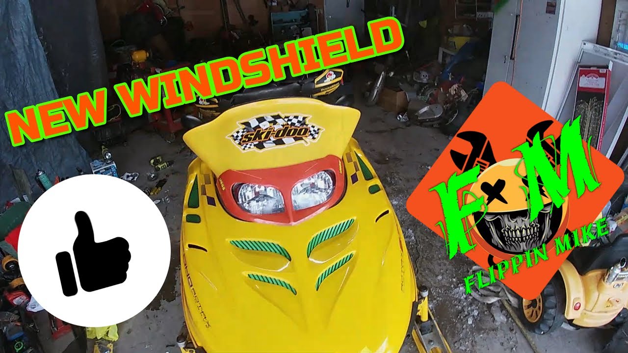 99 MXZ Snowmobile Windshield Repair and Test Drive - YouTube