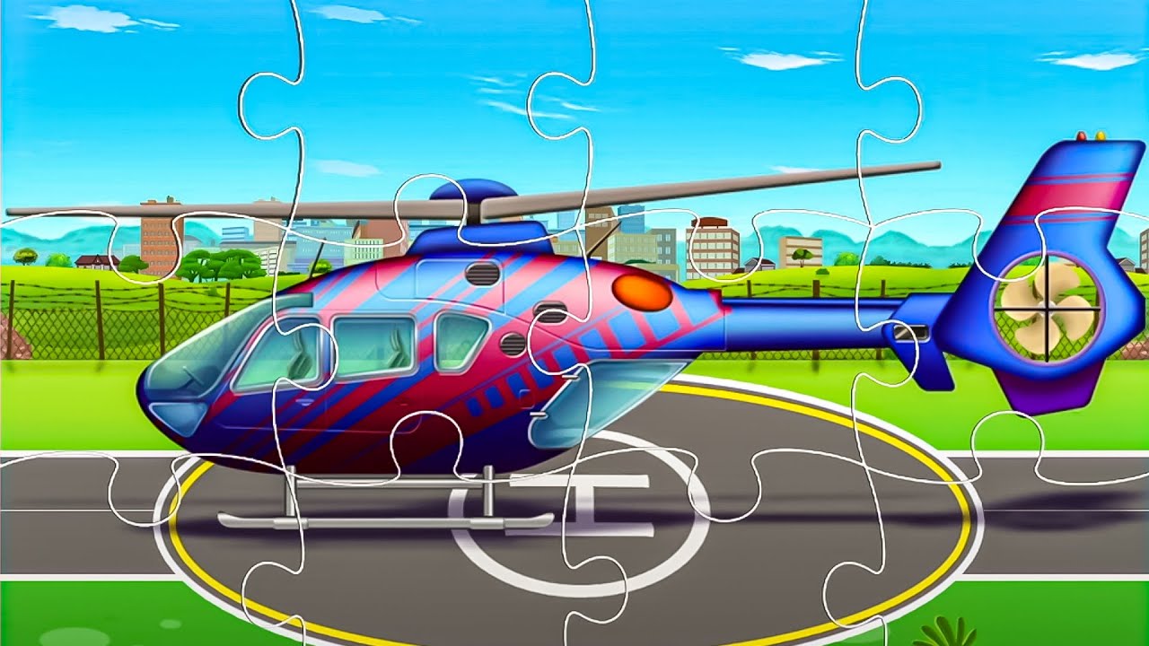 Helicopter Puzzle + More Animated, Car Wash Videos for Kids - YouTube