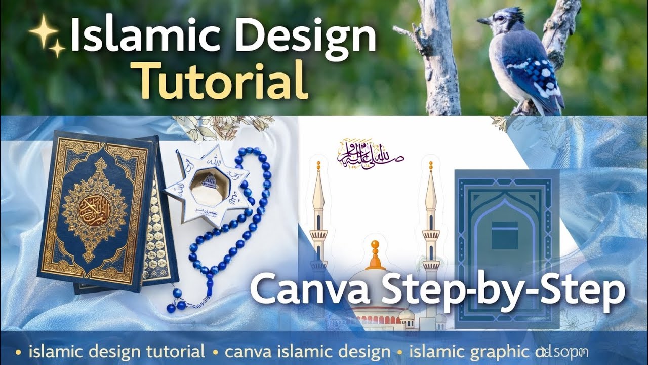 Beautiful Islamic Poster Design Tutorial | Easy Canva Tutorial - YouTube
