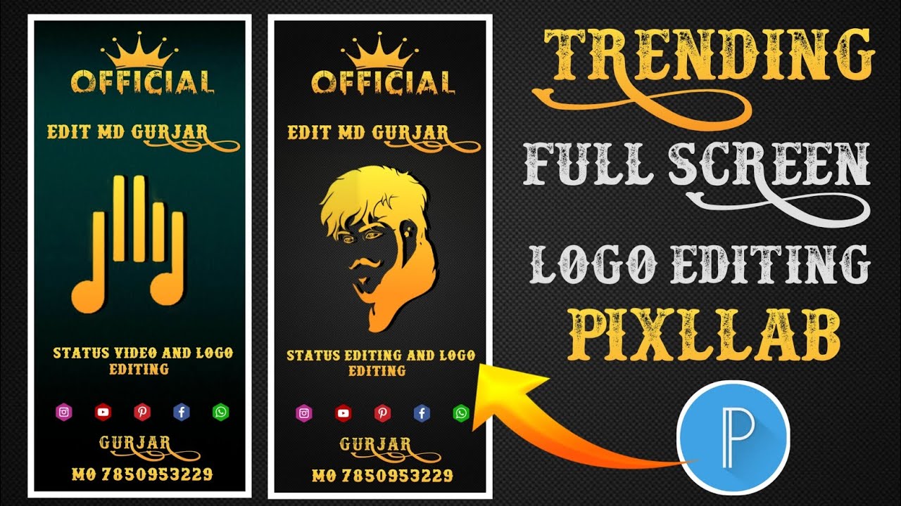 new trending full screen logo editing//pixellab logo editing//status ...