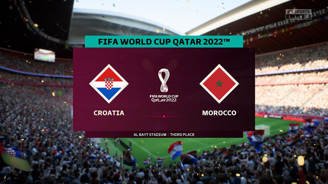 FIFA World Cup Qatar 2022™ | Croatia vs Morocco| FIFA 22 WORLD CUP ...