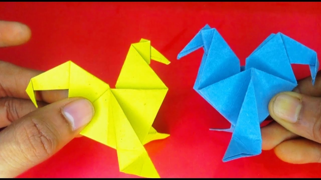 🐓🐓Cara Buat Origami AYAM JAGO _ Origami ROOSTER🐓🐓 - YouTube