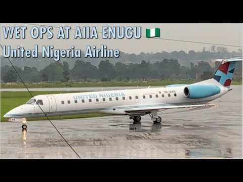 United Nigeria Airline | Embraer ERJ-145LR | Taxiing to terminal at ...
