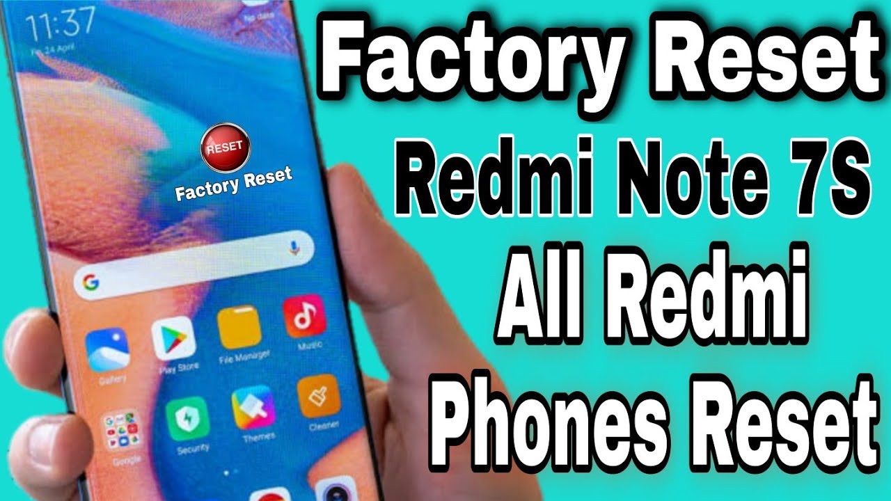 Redmi Note 7S Factory Reset | How To Reset Redmi Phones - YouTube