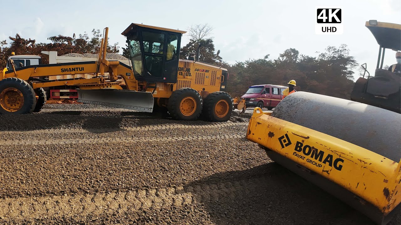 Tepa Goaso Road R63 Construction 39KM from Maabang E04 Progress 4K ...