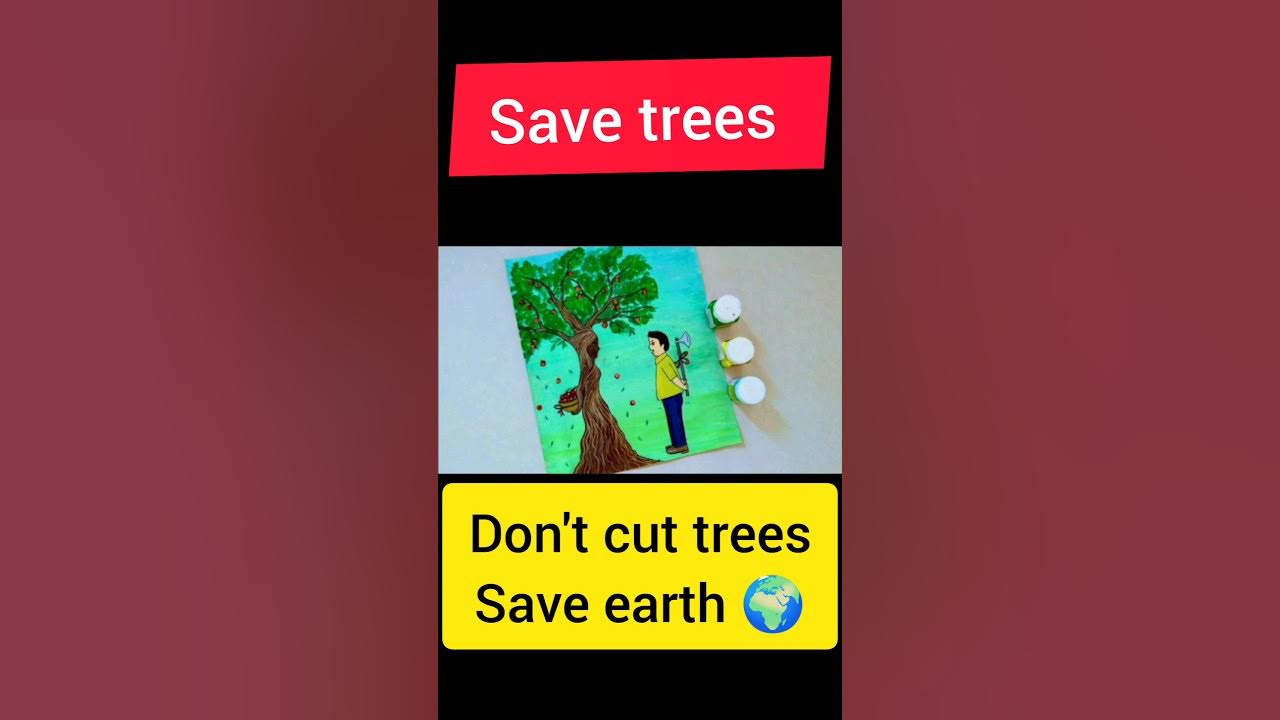 plz save 🌎 Earth || #saveearth #savetrees #save #trees #saveearth #savetrees #drawing #climate # ...