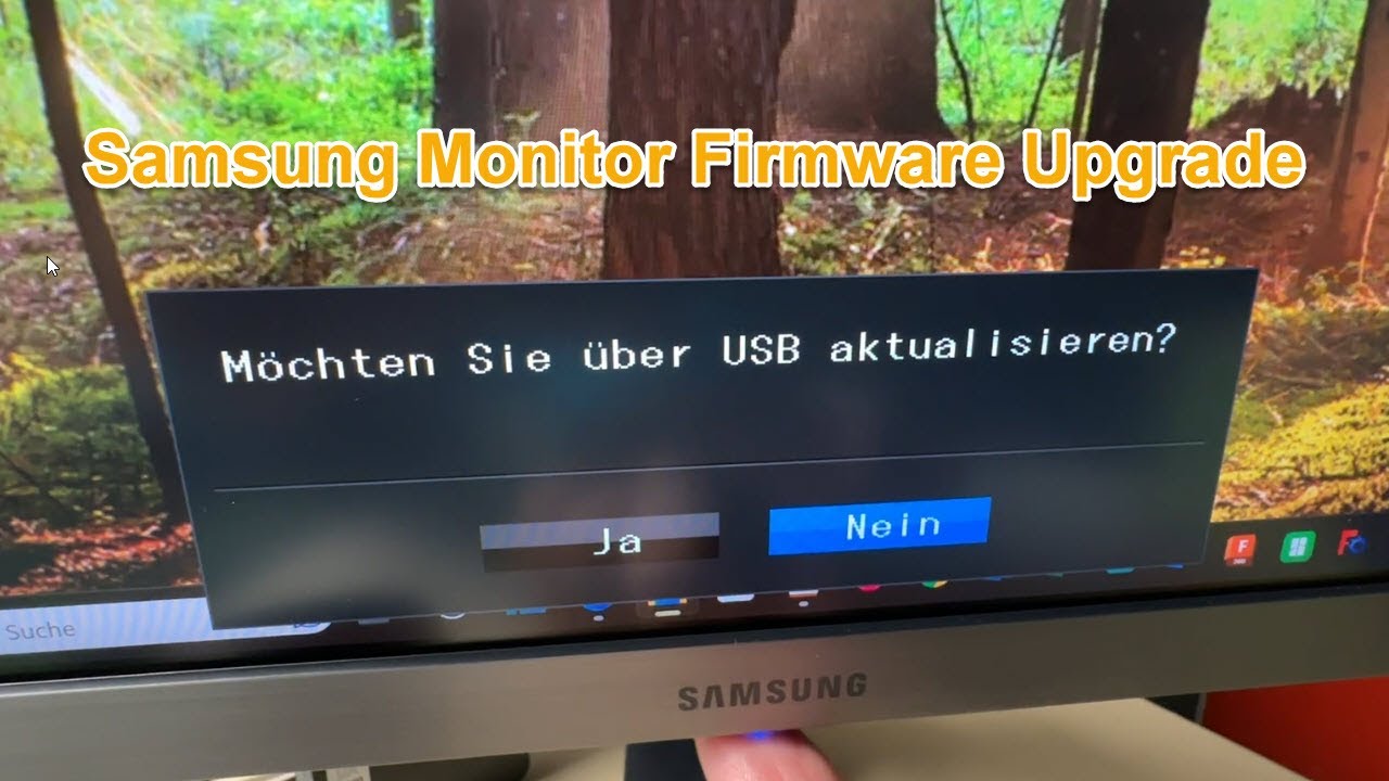 Samsung Monitor Firmware Upgrade - YouTube