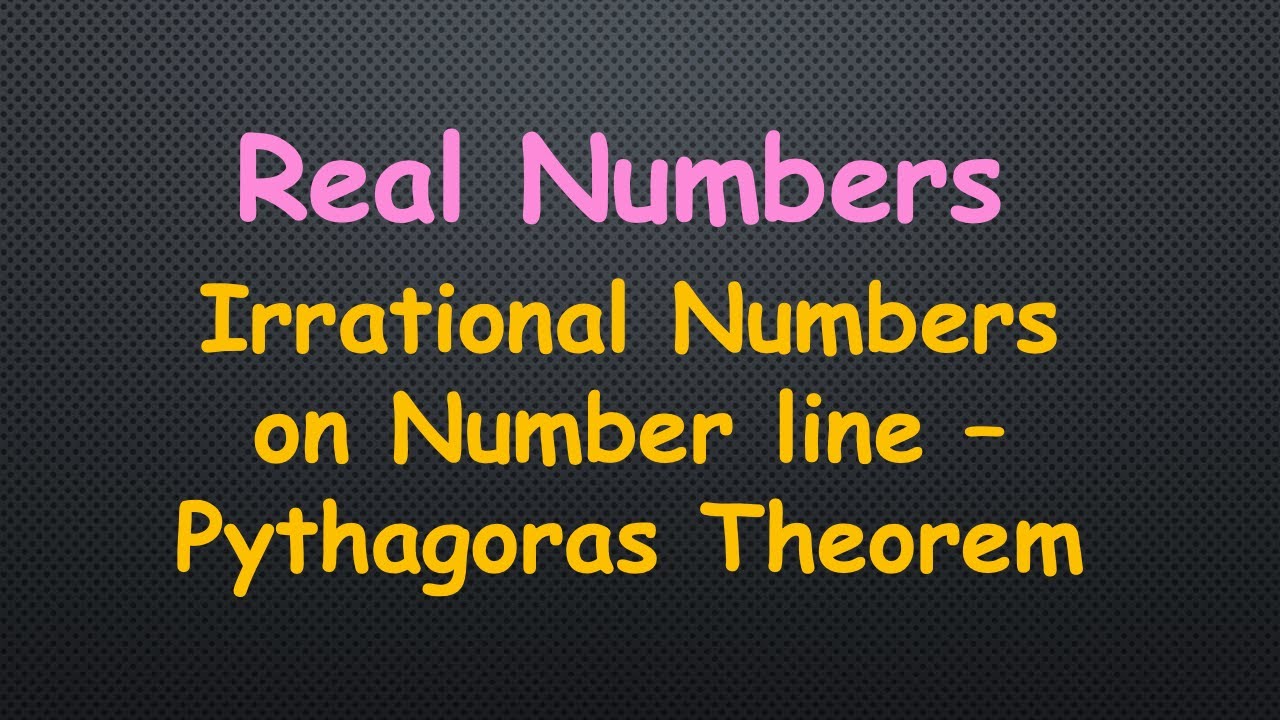 Plot Irrational Number on number line | Pythagoras Theorem | Part 7 ...