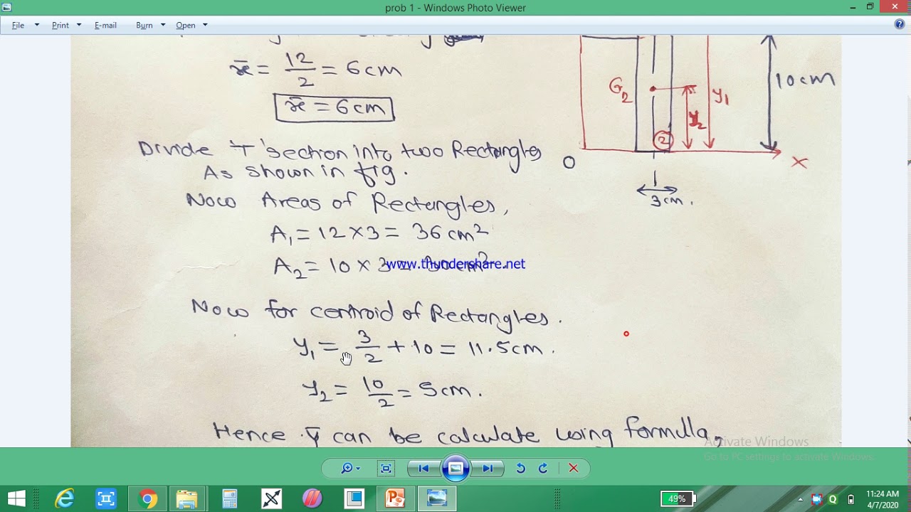 Problem on Centroid of T section - YouTube