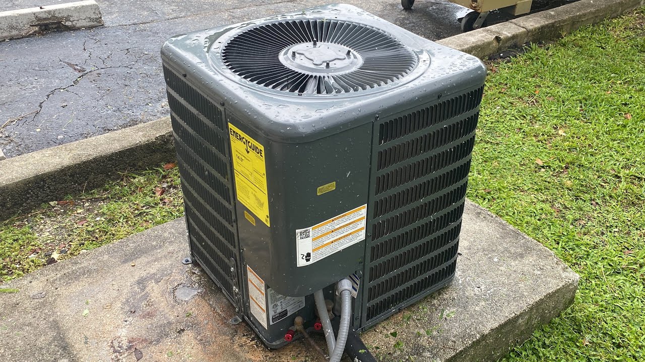 2020 1.5-Ton Goodman central air conditioner (off) - YouTube