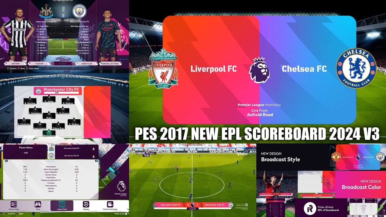 PES 2017 NEW EPL SCOREBOARD 2024 V3 - YouTube