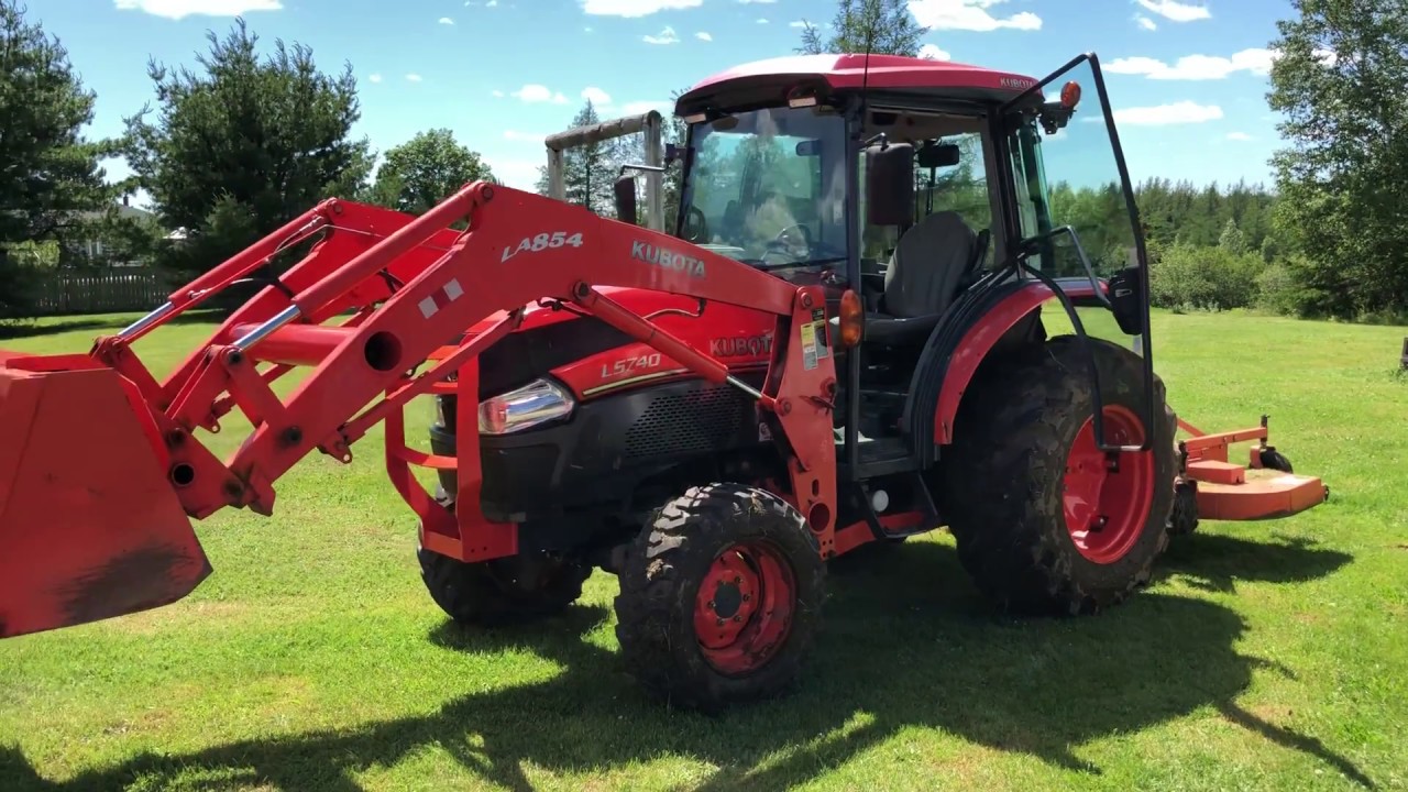 Walk around and inside look of Kubota L5740 with Woods RD72 finish ...