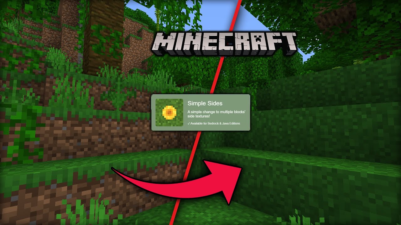 Simple Sides | Full Grass Texture pack in Minecraft PE / Bedrock - YouTube