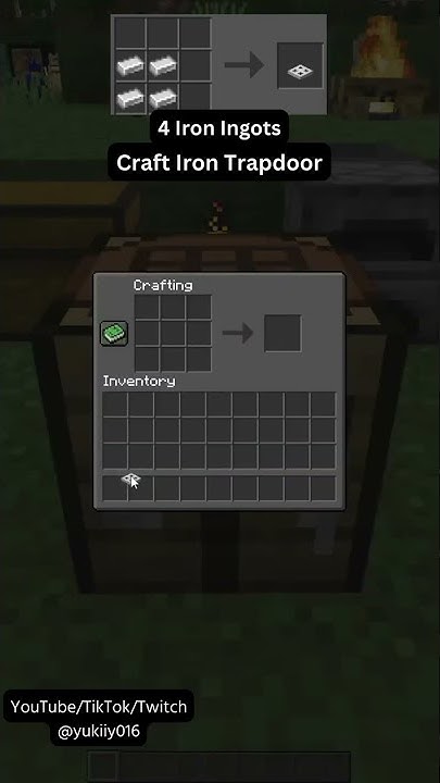 How TO Make an Iron Trapdoor In Minecraft Java #youtubeshorts - YouTube