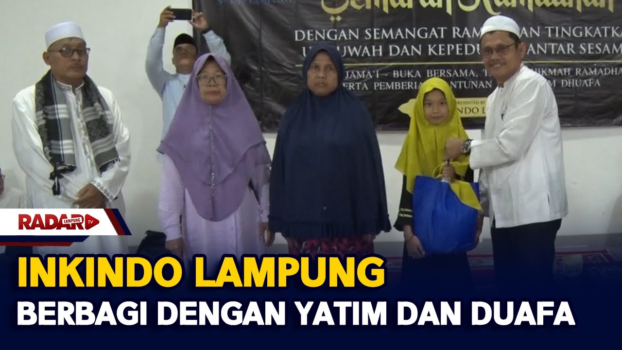 INKINDO Lampung Berbagi Dengan Yatim Dan Duafa - YouTube