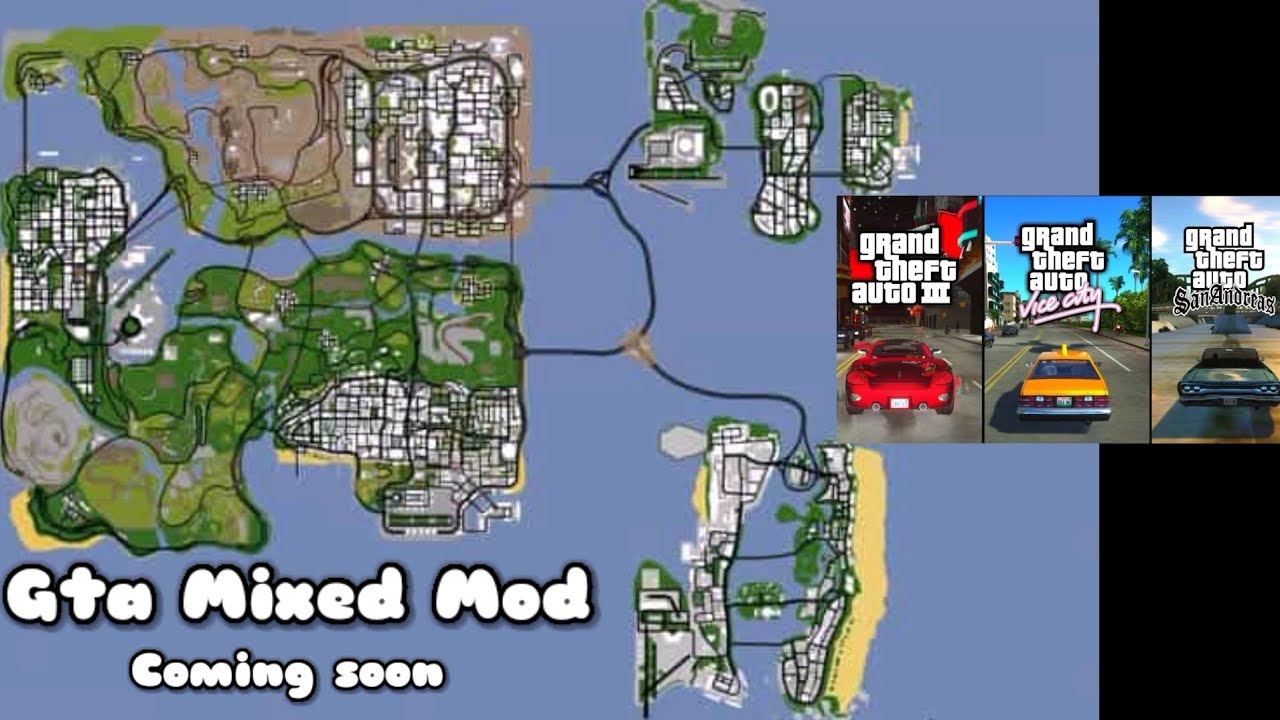 GTA Mixed Android 3 Mapas En Un Solo Gta San Andreas Mod - YouTube