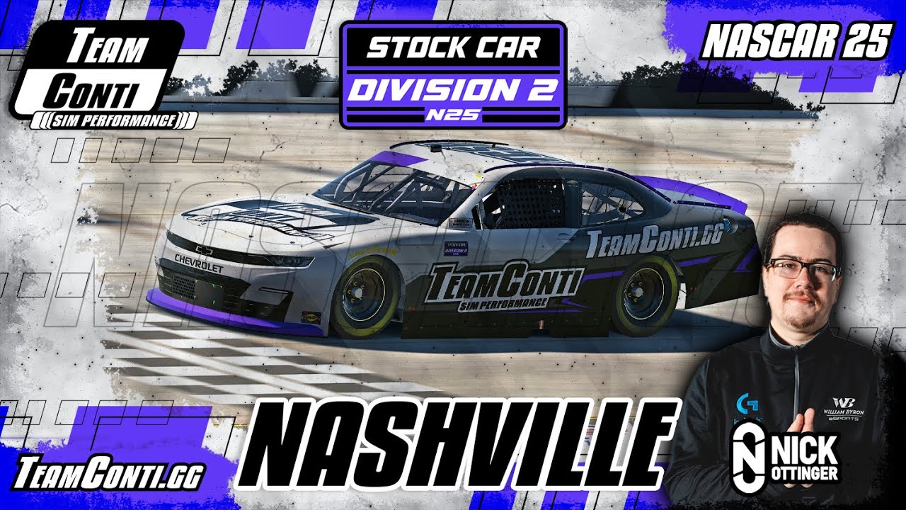 NASCAR 25 I Xfinity I Nashville Qualifying Lap by Team Conti Sim ...