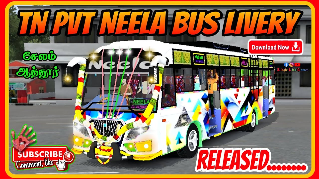 🎀😍 TN PVT NEELA BUS LIVERY RELEASED........🤩😎 #games #livery #tnpvtbus ...
