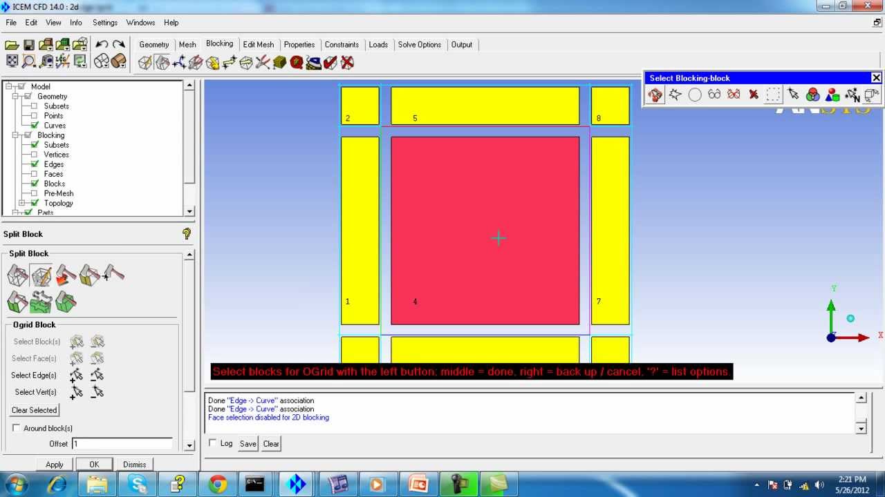 Sphere cube meshing : Part II - ICEM CFD 14.0 Basics - YouTube