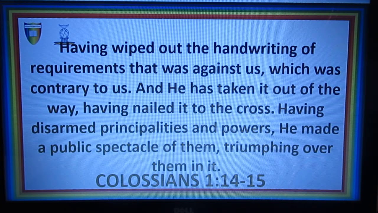 COLOSSIANS 2:14-15 - YouTube