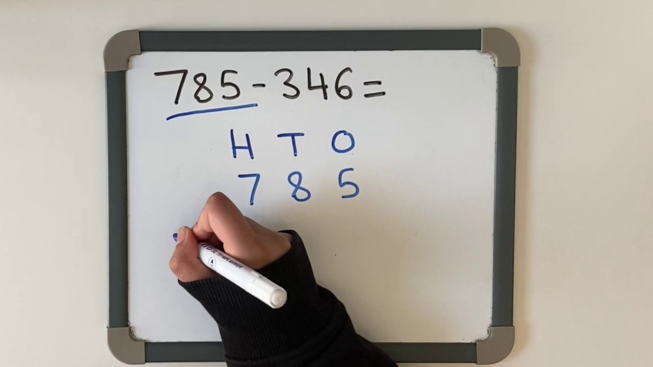 Column Subtraction With Exchanging (KS2) - YouTube