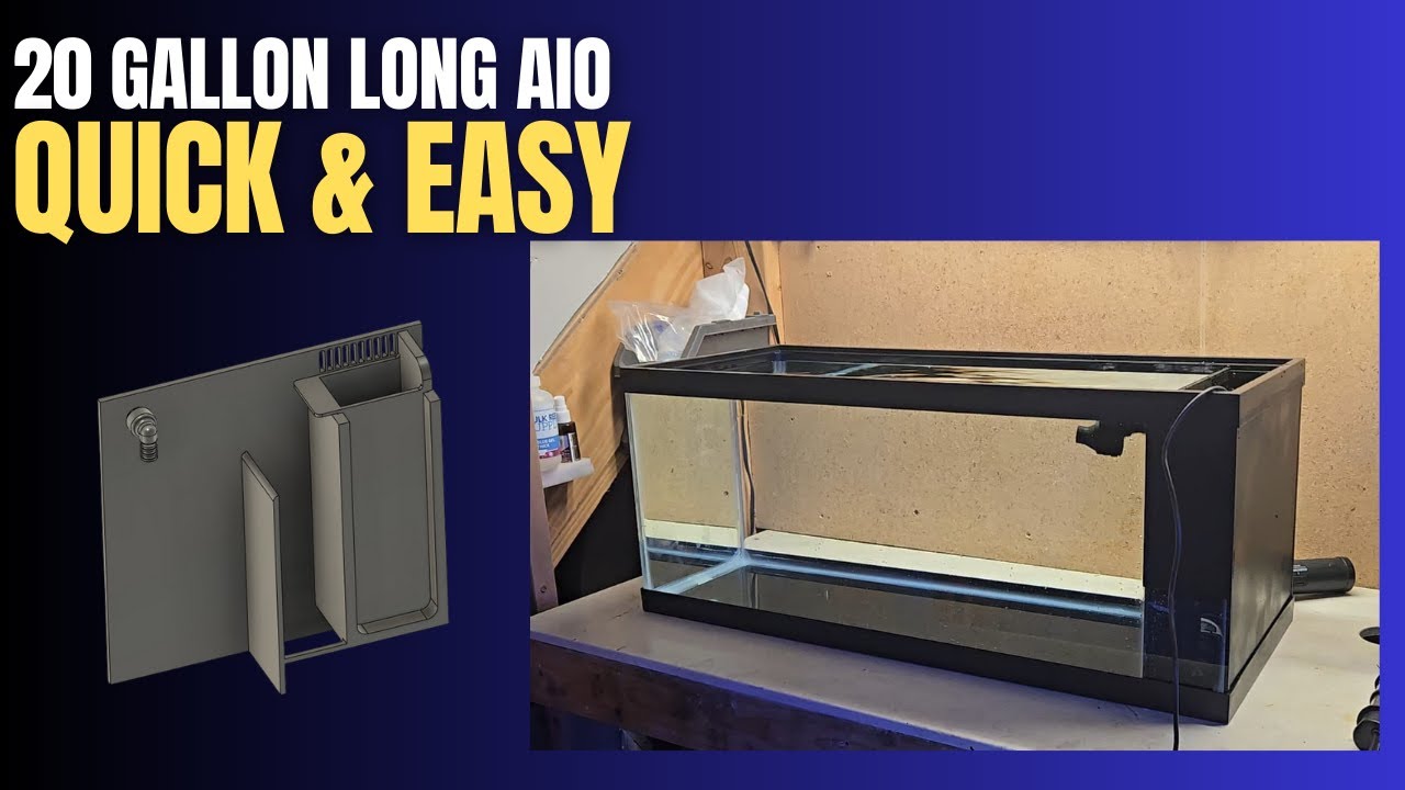 DIY 3D Printed Aquarium Baffle System For A 20 Gallon Long - YouTube