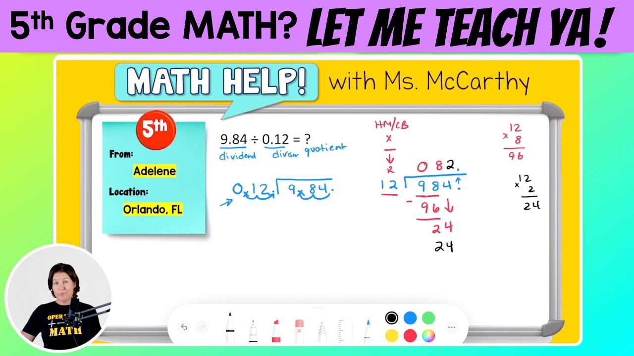 5th | DIVIDE with DECIMALS | Math Help with Ms. McCarthy - YouTube