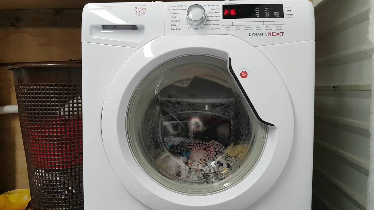 Hoover dynamic next cotton 90 half load 1/4 - YouTube