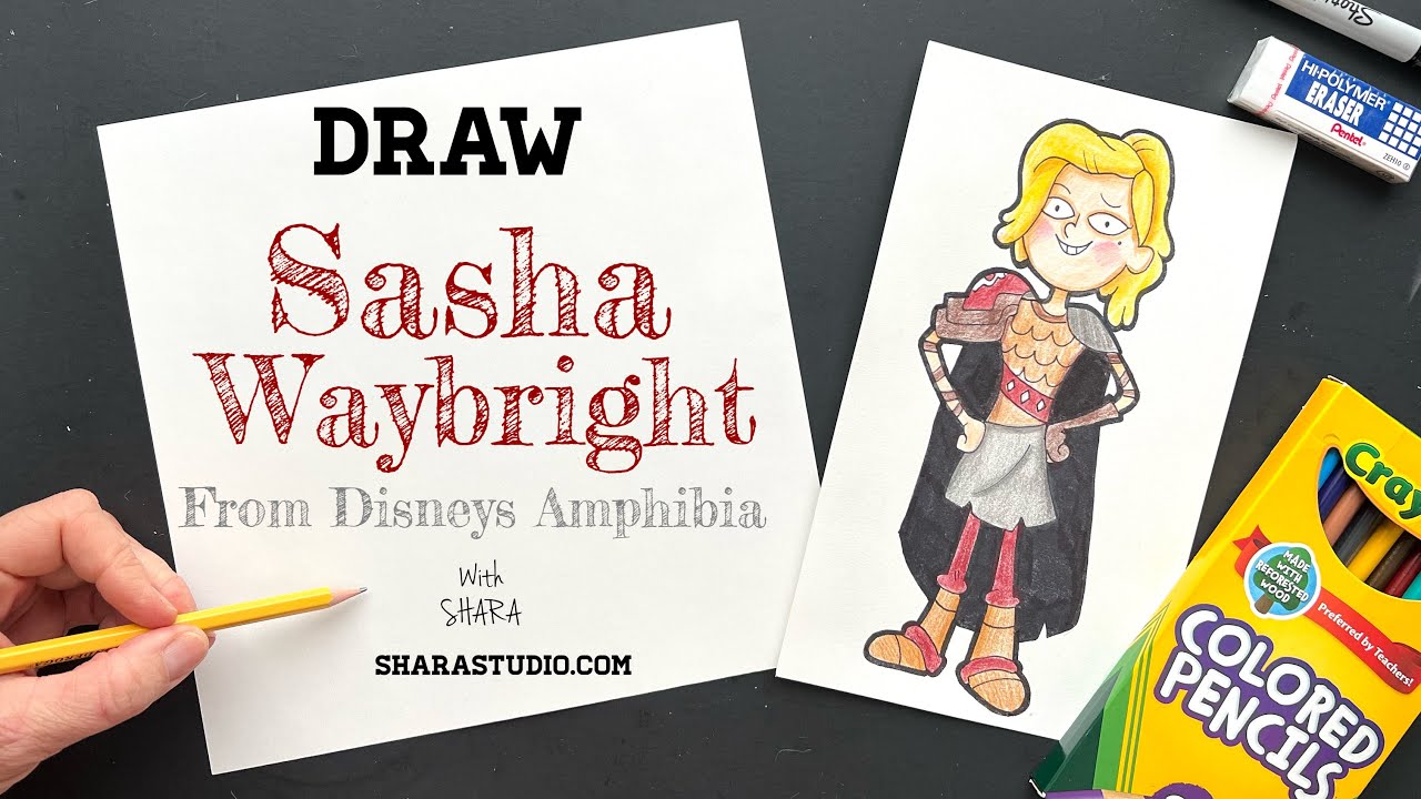 How to draw Sasha Waybright from Amphibia - YouTube