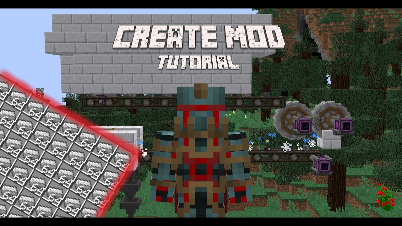 Minecraft Create mod Tutoriál - Iron Farma ! (bez použití vesničanů ...