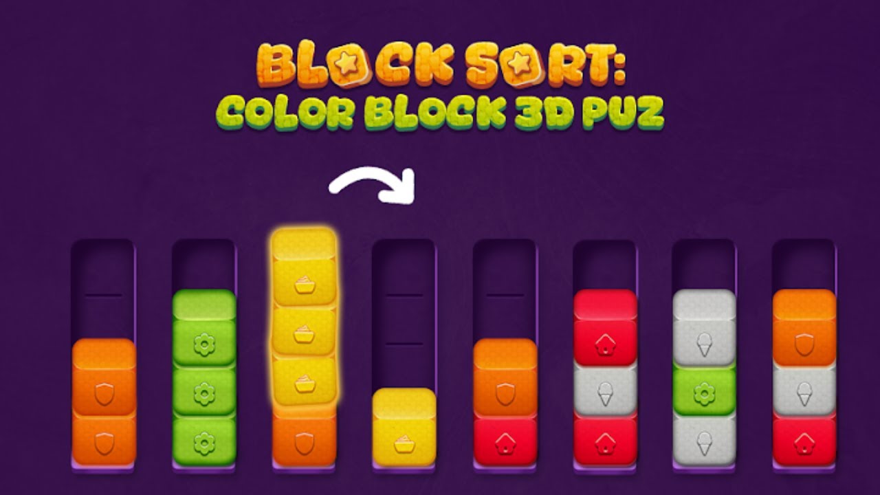 Block Sort: Color Block 3D Puz Mobile Game | Gameplay Android - YouTube