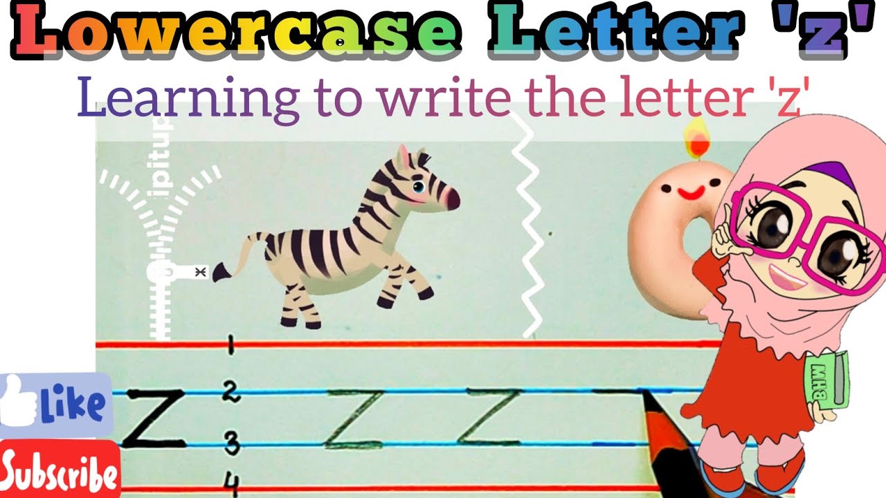 Write The Lowercase Letter 'z'| Lowercase Writing For Kids| Easy to ...