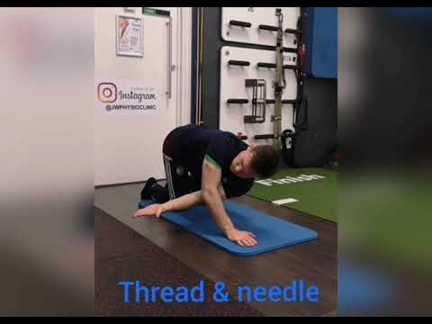 Thoracic thread & needle mobility - YouTube