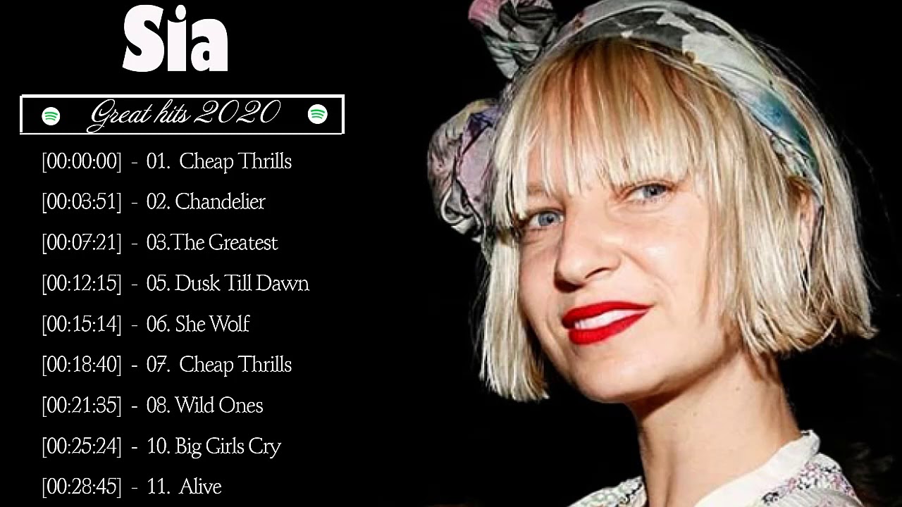 SIA Best Songs New Playlist 2020 Greatest HIts Full Album Of SIA ~ Top ...