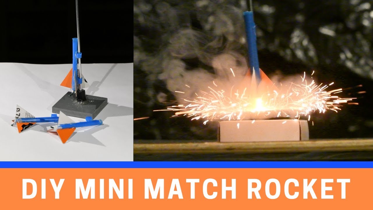 DIY Mini Match Rocket and Launchpad - YouTube