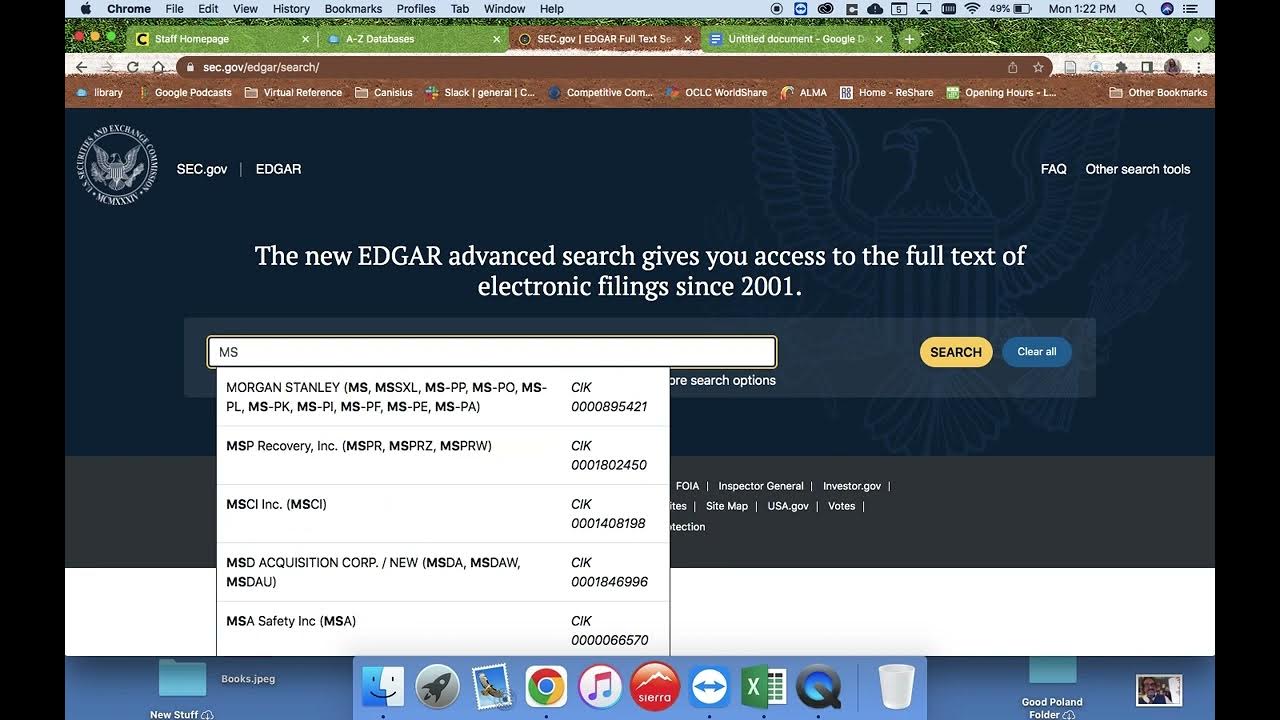 How to Obtain Company Filings from the SEC’s EDGAR Database - YouTube