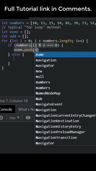 Separate Even Odd Values From Array In Javascript Using For Loop Javascript Webdevelopment