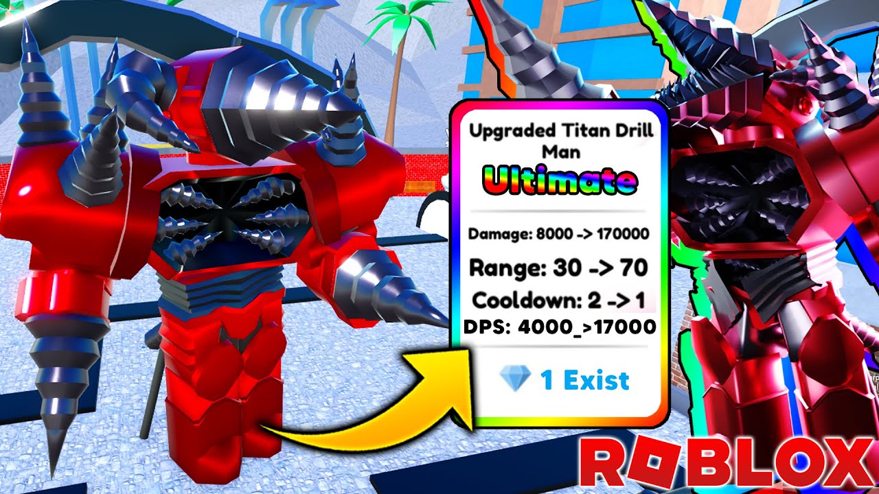 🎉Pruebo la UPGRADED TITAN DRILL MAN y ESTA ROTISIMA!!! Roblox Toilet ...