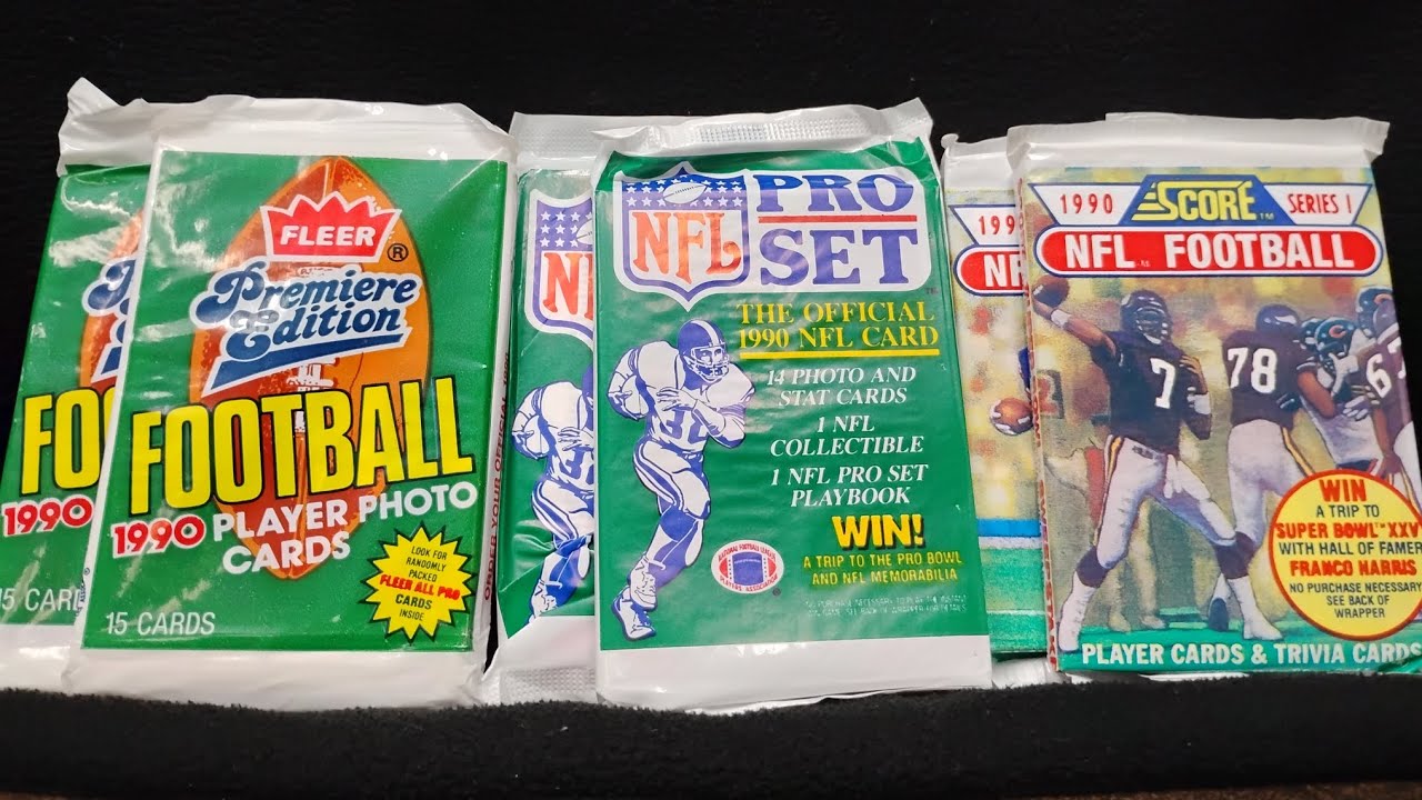 Let's Open Some 1990 Football Packs - YouTube